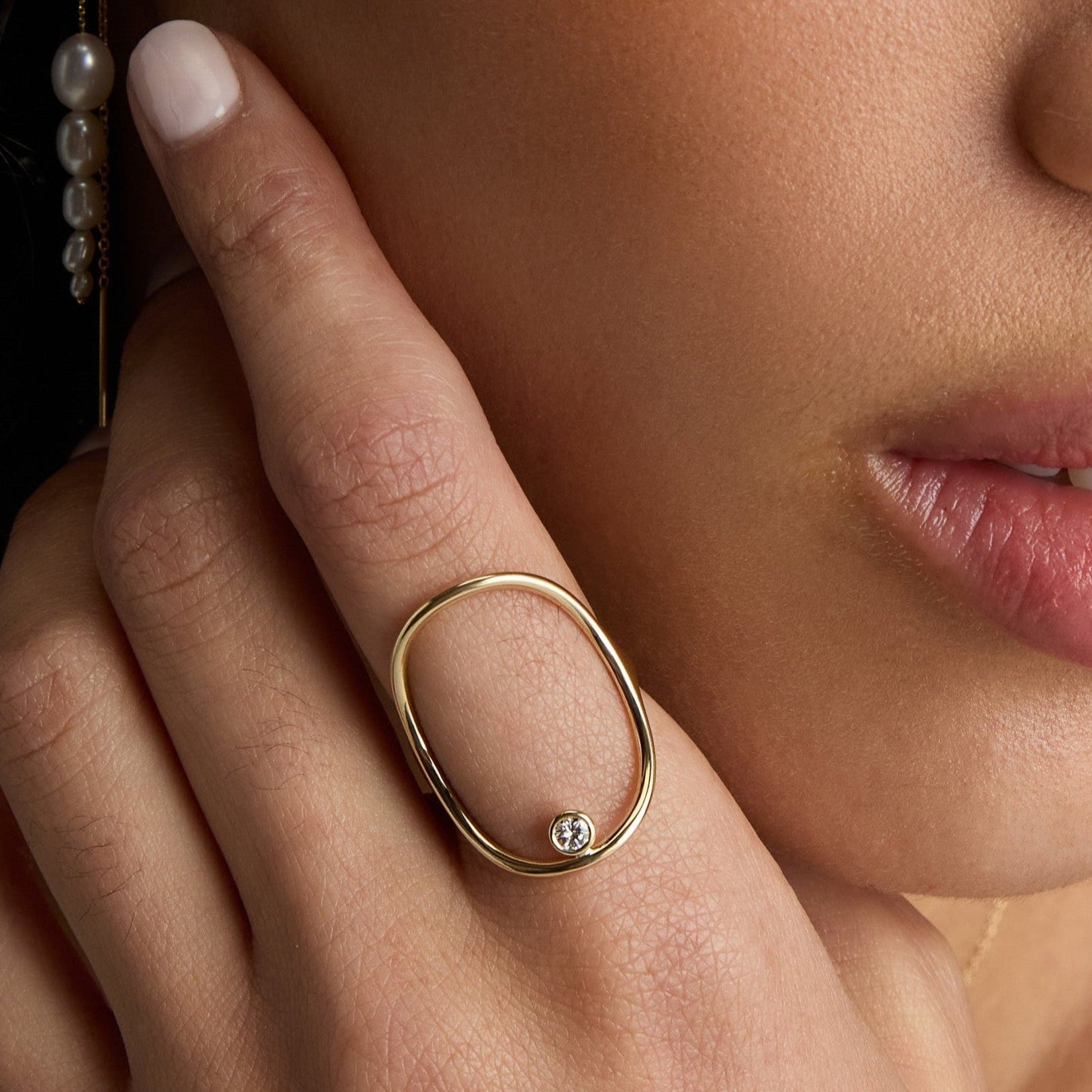 Diamond Continuity Ring™ | White/Space