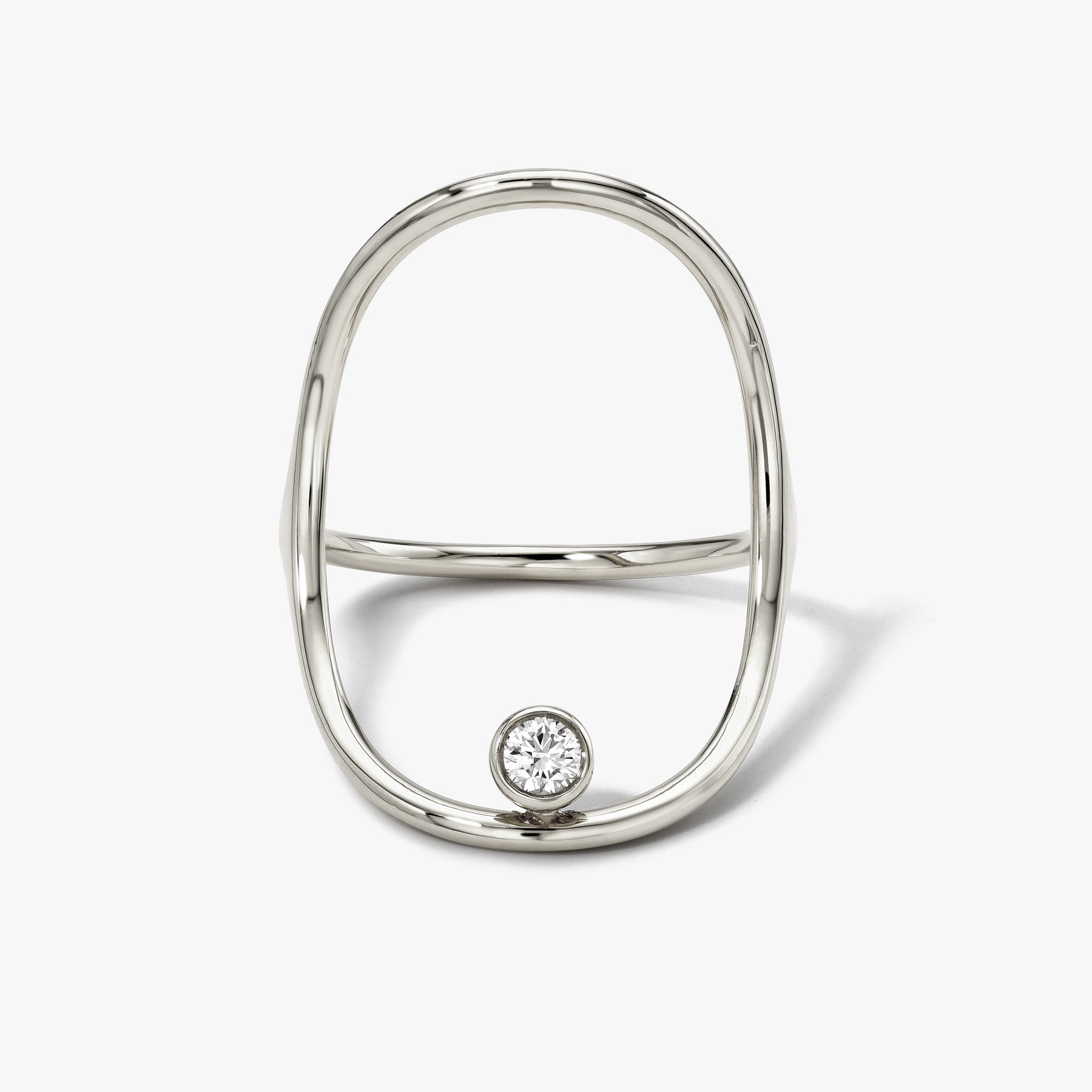 Diamond Continuity Ring | White/Space