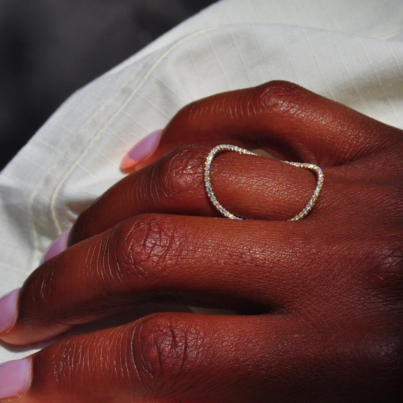 Continuity Pavé Ring - WHITE/SPACE