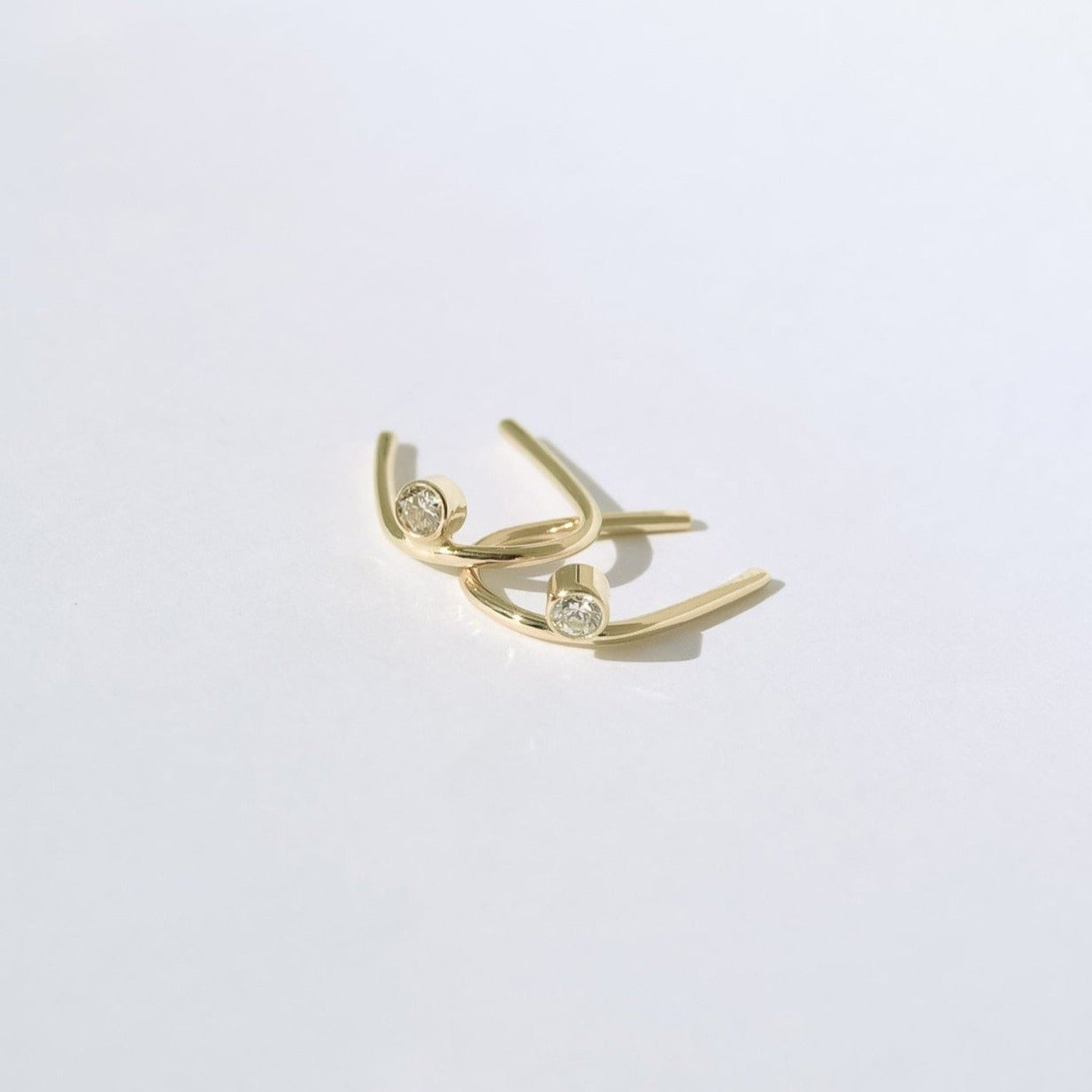 Diamond Hug Earrings | White/Space