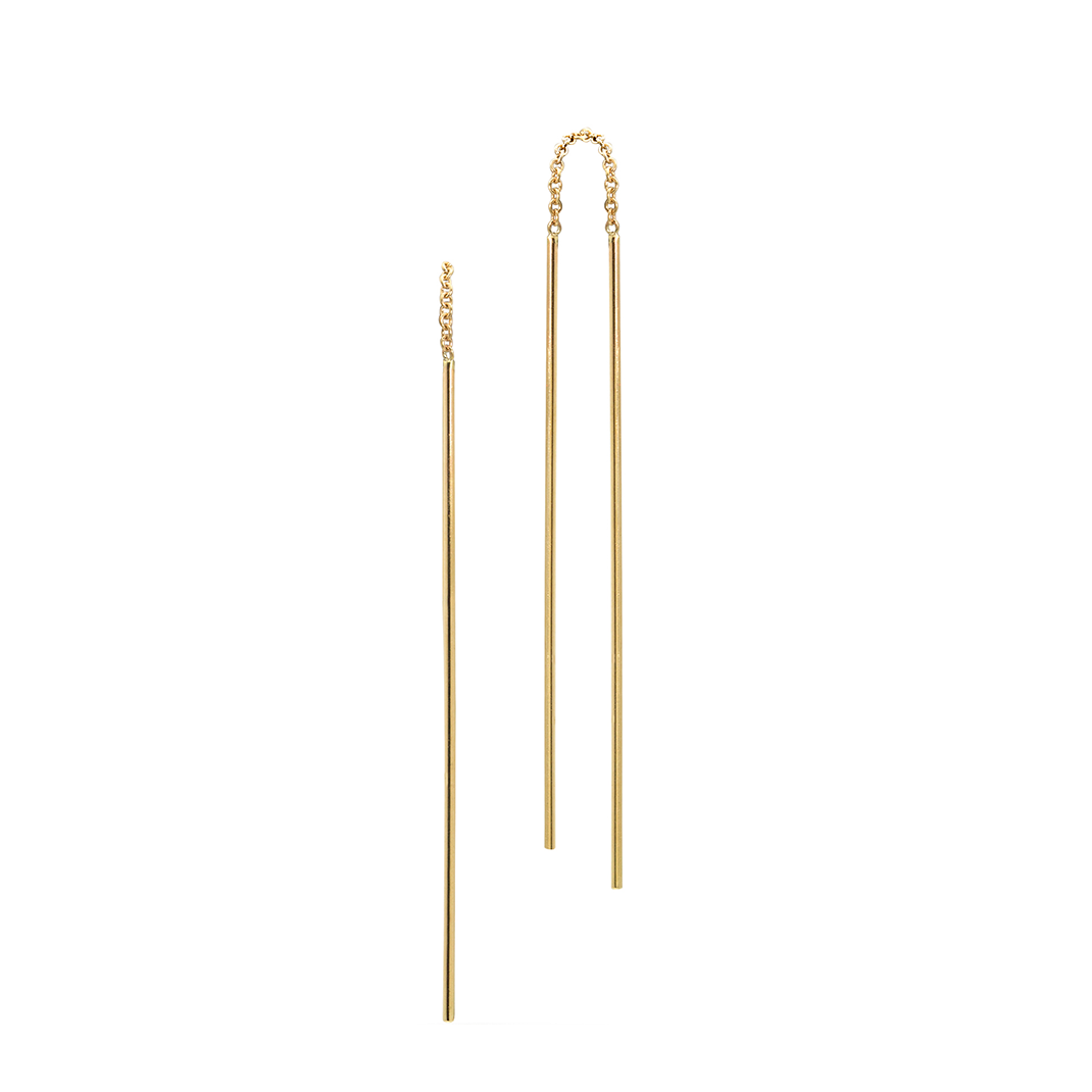 Long Threader Earrings | White/Space